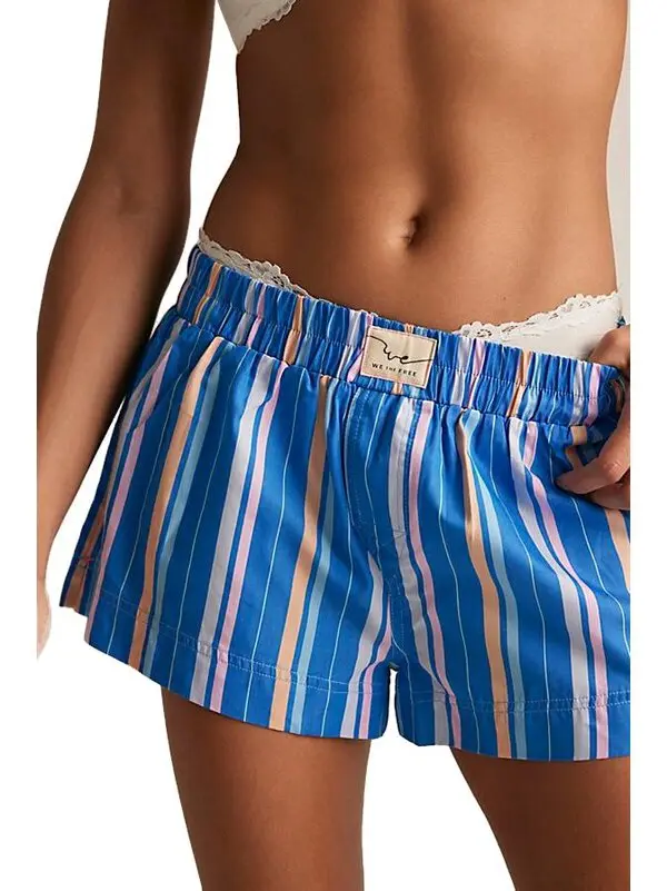 Free People We The Free Day To Day Mini Boxers - Cobalt Combo
