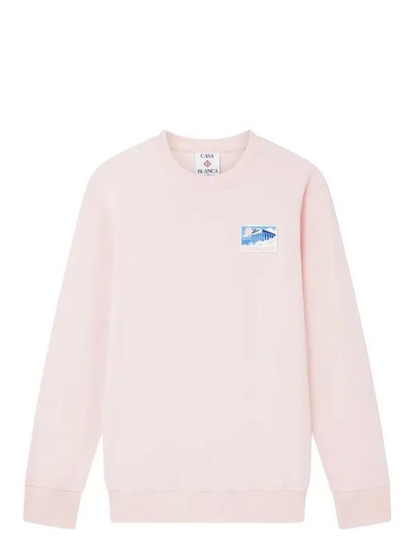 Casablanca Greek Temple Sweatshirt - Pink