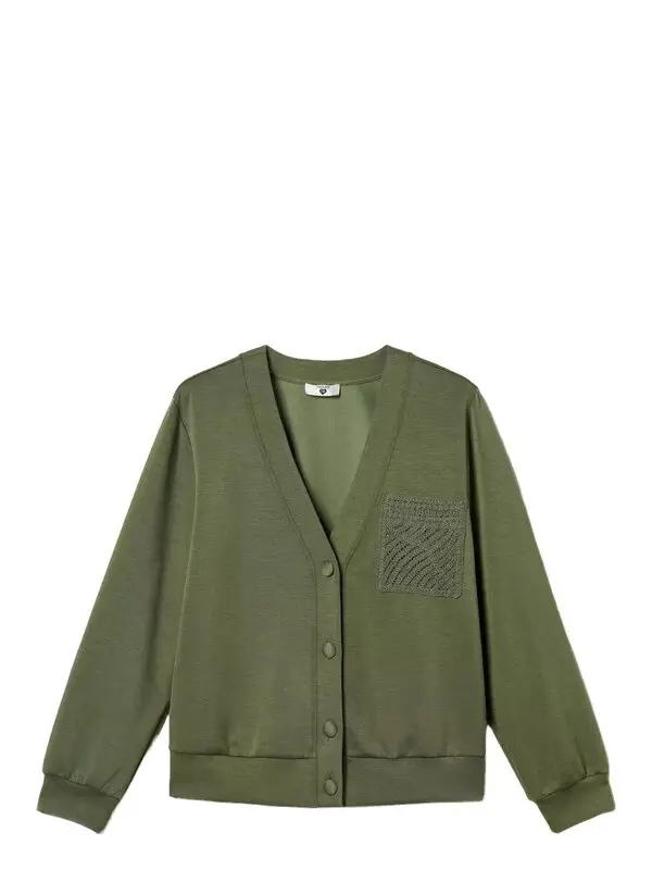 TWINSET Scuba Crochet-detail Cardigan - Green