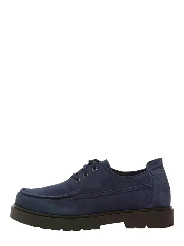 BIRKENSTOCK Highwood Leather Derby Shoes - Blue