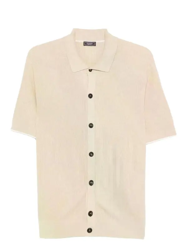 Peserico Knitted Polo Shirt - Brown