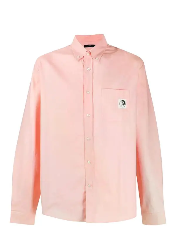 DIESEL® Mohawk Patch Oxford Shirt - Neutrals