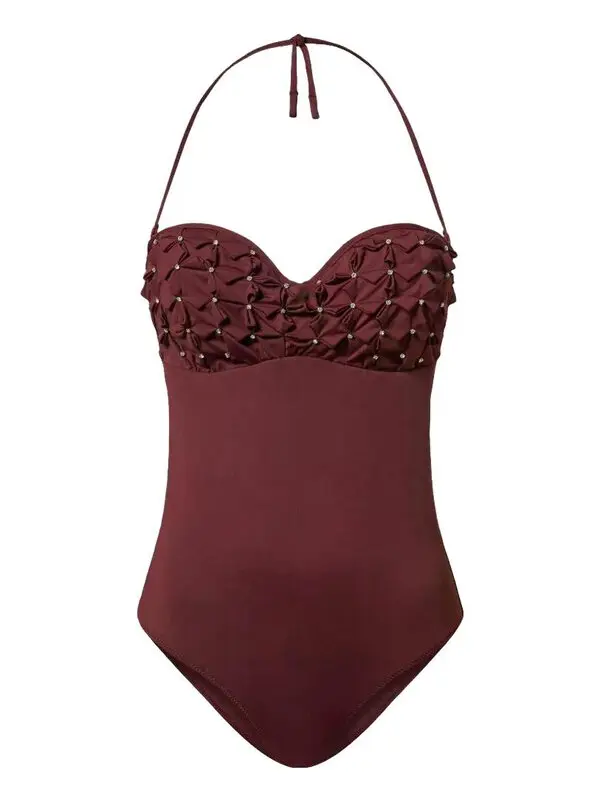 TWINSET Rhinestone-embellished One-piece Swimsuit - Red