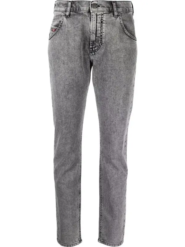 DIESEL® Logo-patch Denim Jeans - Grey