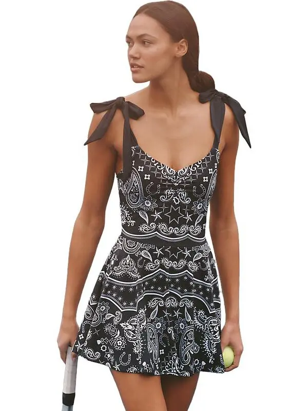 Beach Riot Pixie Performance Dress - Bandana Black