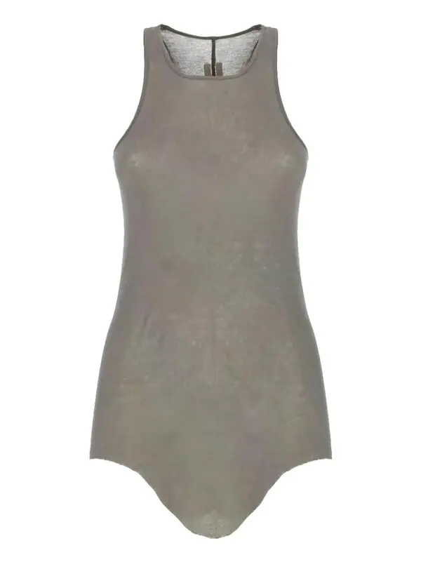 Rick Owens Temple Basic Rib Tank Top - Grey