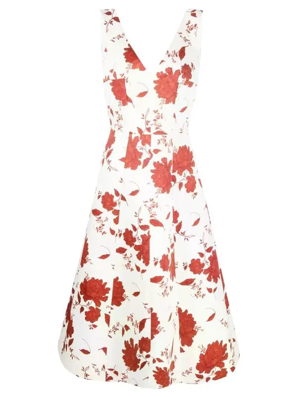 EMILIA WICKSTEAD Petrova Floral-print Midi Dress - Neutrals
