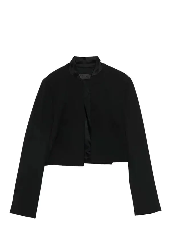 Max Mara Tesoro Satin-trim Jacket - Black