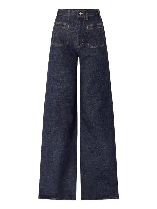 Khaite Delmonico High-rise Wide-leg Jeans - Blue