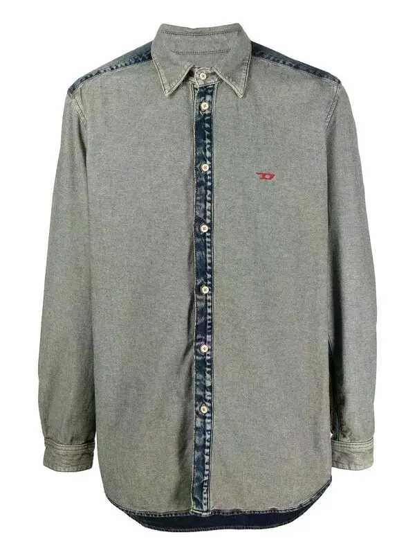 DIESEL® Inside-out Effect Denim Shirt - Blue
