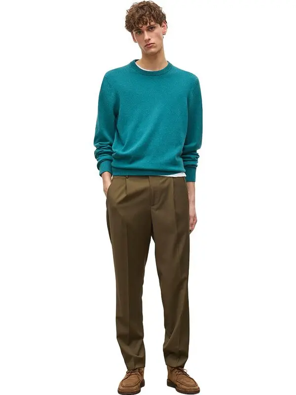 Johnstons Of Elgin Classic Cashmere Crew Jumper - Green