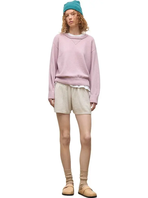 Johnstons Of Elgin Stella Light Cashmere Sweatshirt - Pink