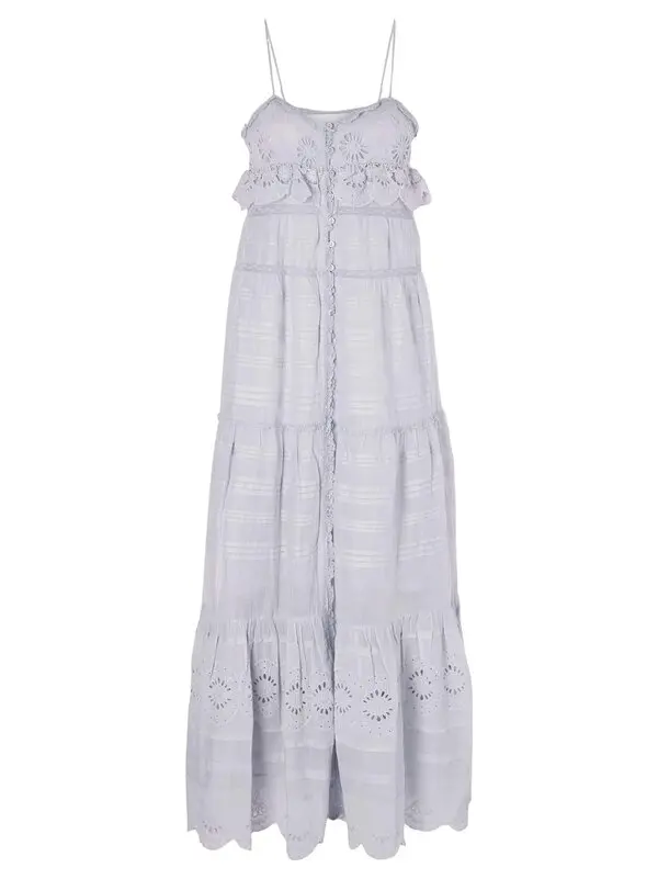 Isabel Marant Paule Broderie Anglaise Cotton Maxi Dress - White
