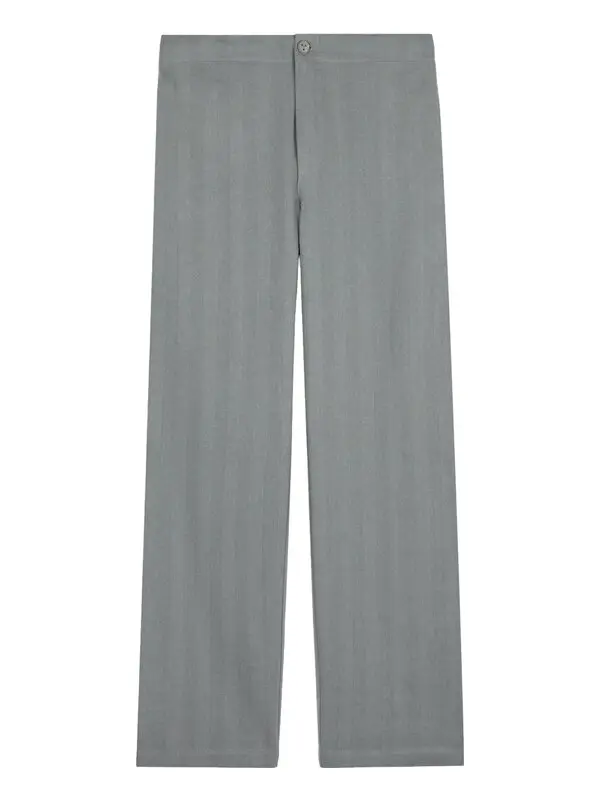 TOD'S Linen And Silk Drawstring Pants - Grey