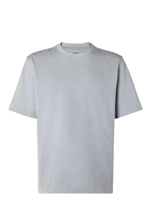 Fendi Short-sleeve Ff-pattern T-shirt - Grey