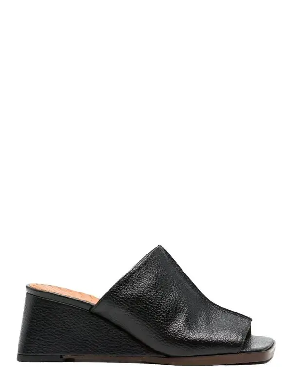 Chie Mihara Encho Leather Sandals - Black