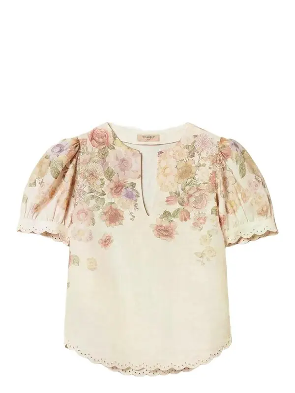 TWINSET Floral-print Blouse - Neutrals