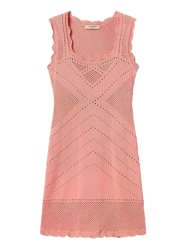 TWINSET Sleeveless Knitted Dress - Pink