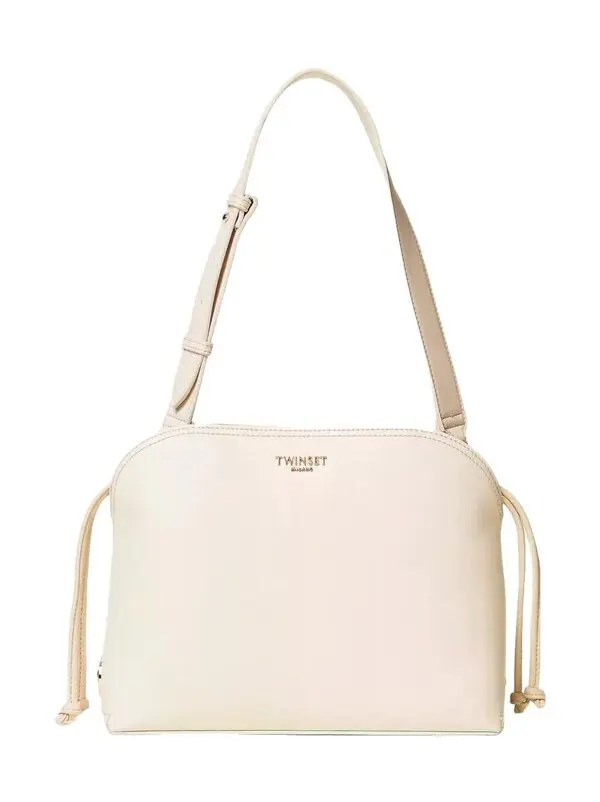 TWINSET Shoulder Bag With Drawstring Detail - Neutrals