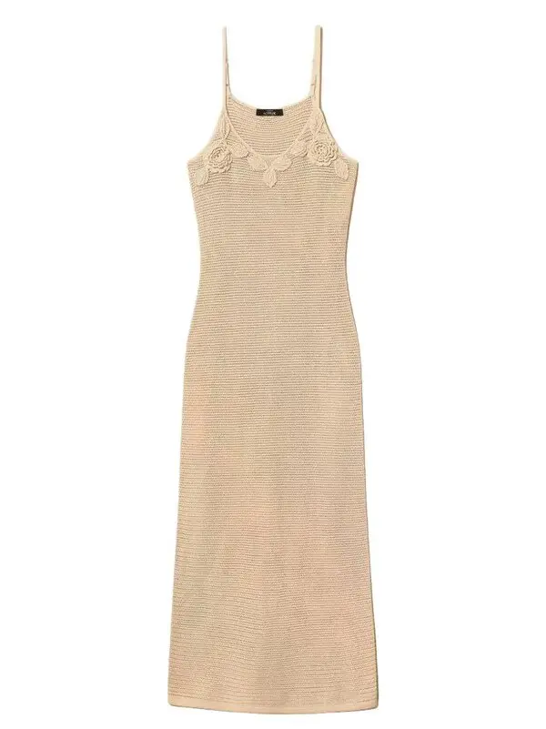 TWINSET Floral-appliqué Dress - Neutrals