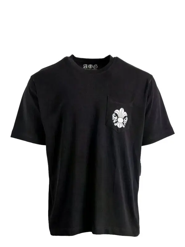 AMAL GUESSOUS Pocket-detail T-shirt - Black