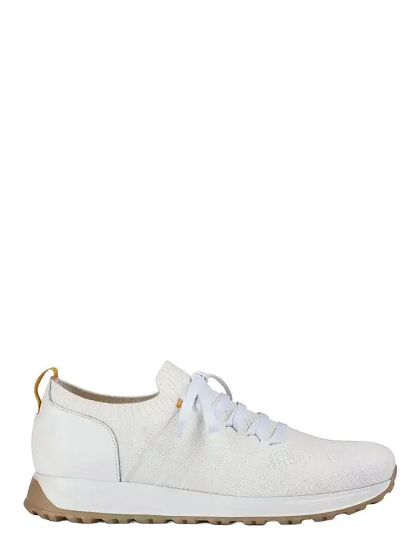 DOUCAL'S Leather Technical Fabric Sneakers - White
