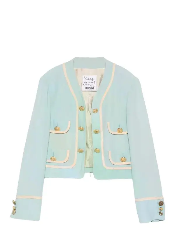 Moschino 1990s Button Jacket - Blue