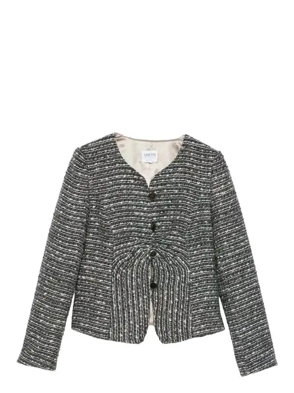 Giorgio Armani 1990s Buttoned Jacket - Grey