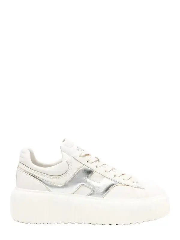 Hogan H-logo Leather Sneakers - Neutrals