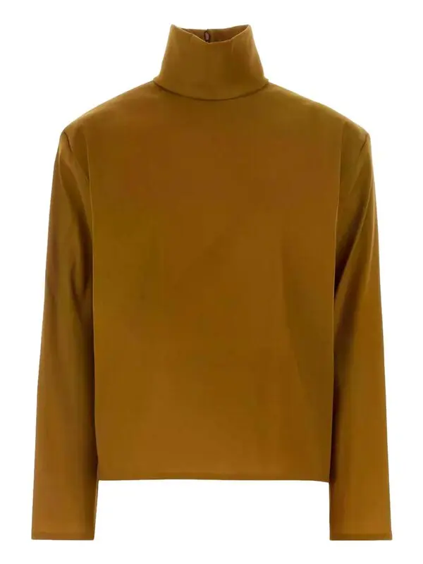 Saint Laurent High-neck Top - Brown