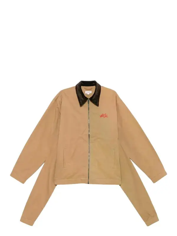 CHARLES JEFFREY Corduroy-collar Jacket - Neutrals
