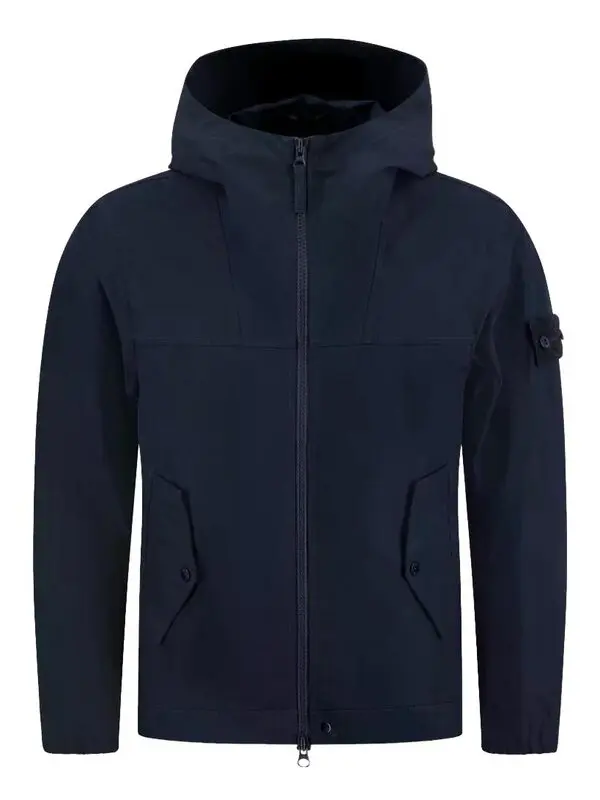 Stone Island Hooded Zip-up Jacket - Blue