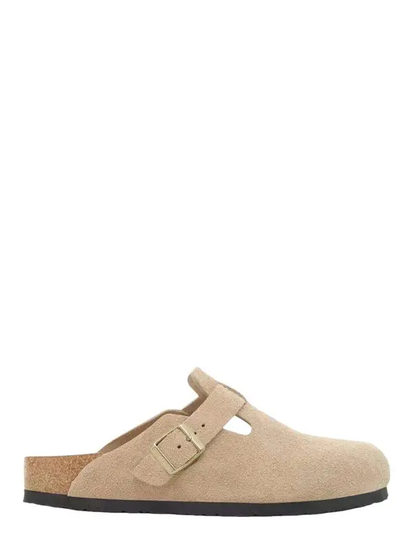 BIRKENSTOCK Boston Suede Mules - Neutrals