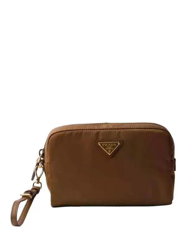 Prada Small Re-nylon Pouch - Brown