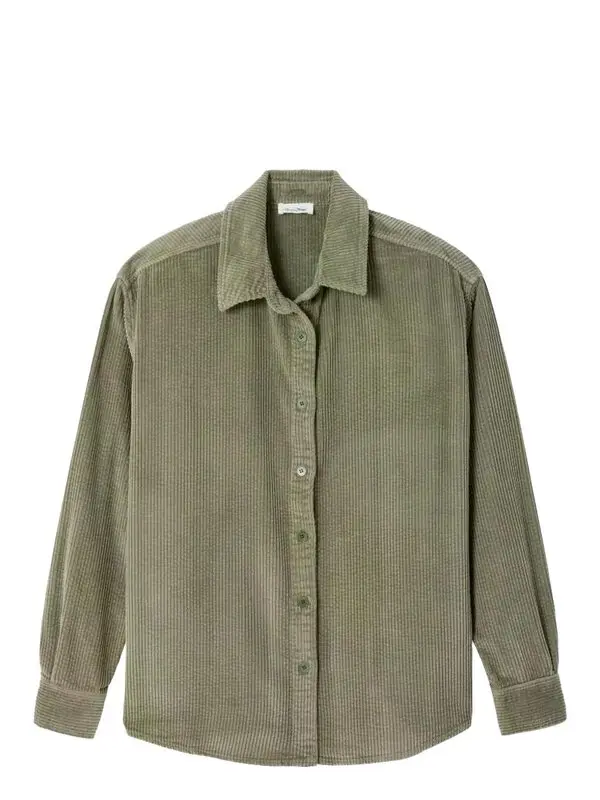 American Vintage Corduroy Long-sleeve Shirt - Green