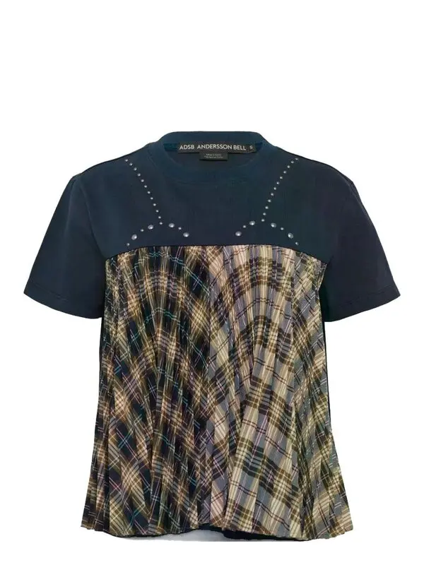 Andersson Bell Studded-details T-shirt - Blue