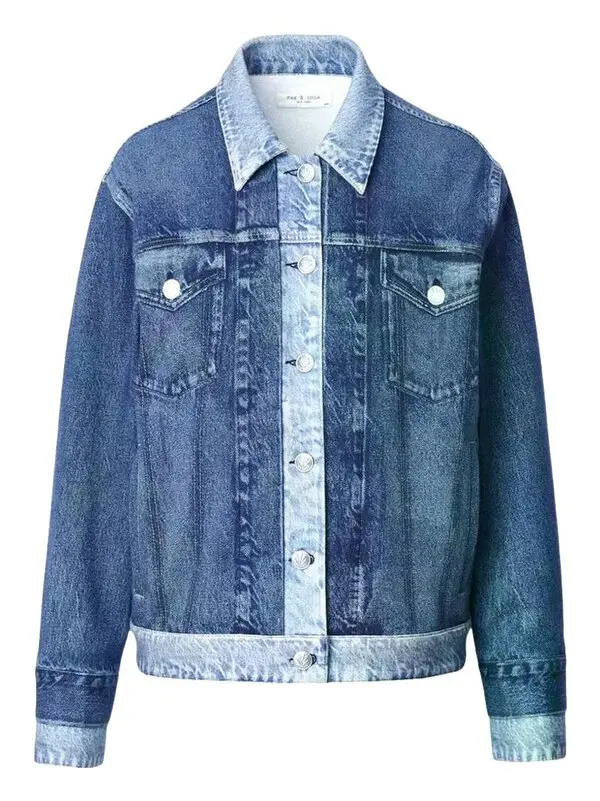 Rag & Bone Oversized Trucker Jacket - Blue