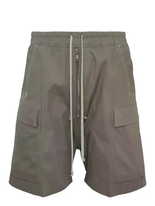 Rick Owens Cargobela Drawstring Cargo Shorts - Grey