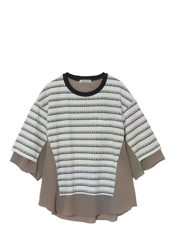 UNDERCOVERISM Stripe-details T-shirt - Neutrals