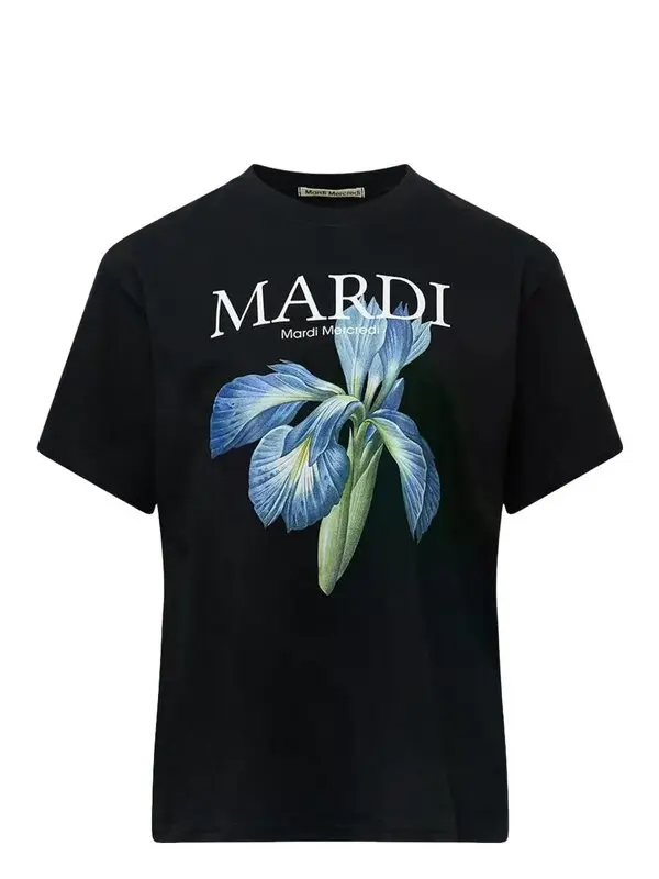 MARDI MERCREDI LES PETITES Lilies Graphic T-shirt - Black