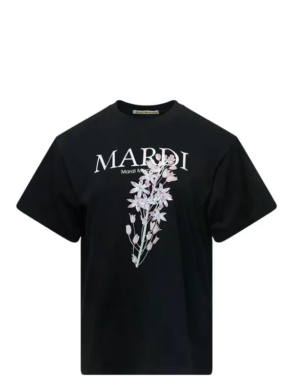 MARDI MERCREDI LES PETITES Lilies Graphic T-shirt - Black