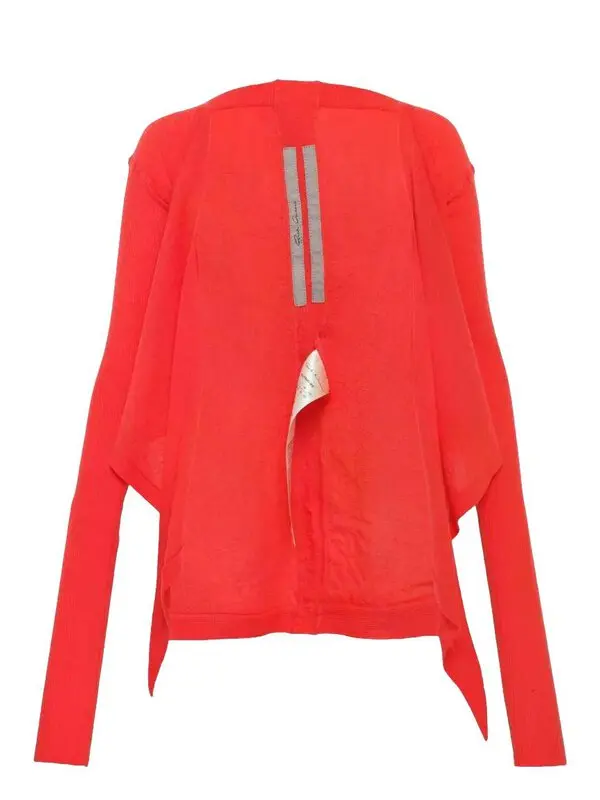 Rick Owens Crop Wrap Cashmere Cardigan - Red