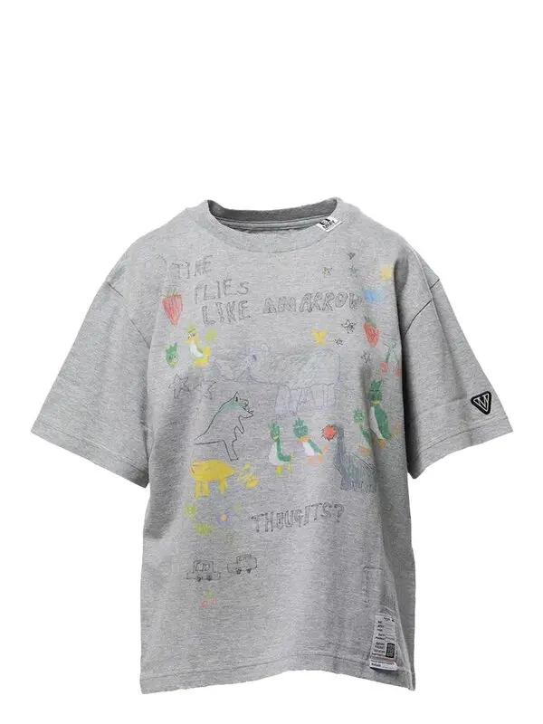 Mihara Yasuhiro Doodle-print T-shirt - Grey