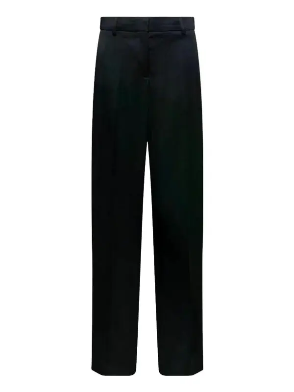 Stella McCartney Satin High-waist Trousers - Black