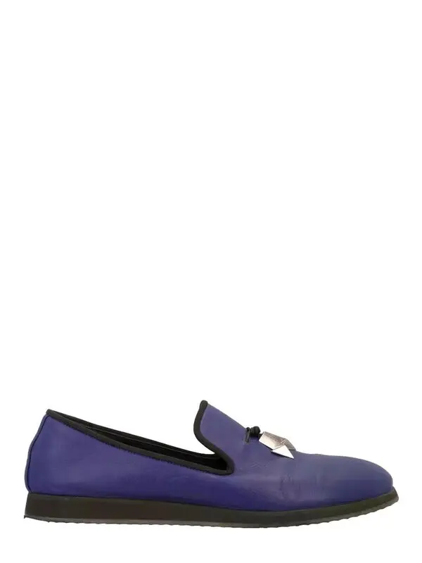 GIUSEPPE ZANOTTI Arrow-charms Leather Loafers - Blue