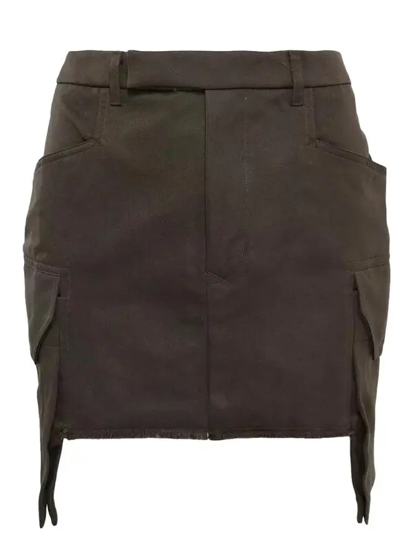 Rick Owens Firbanks Mini Skirt - Brown