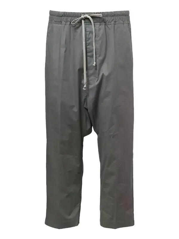 Rick Owens Drawstring Cropped Trousers - Grey