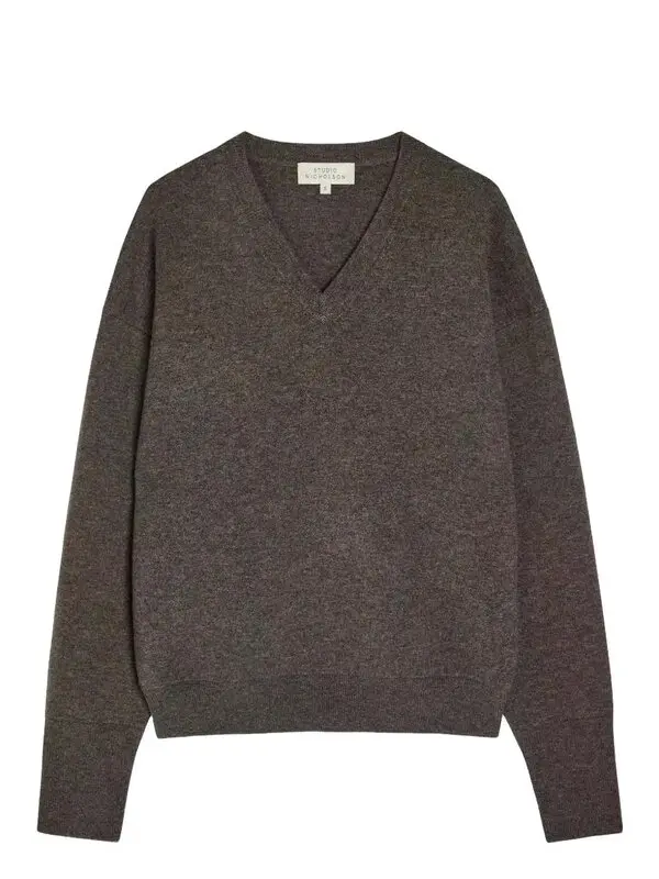 Studio Nicholson V-neck Wool Sweater - Brown