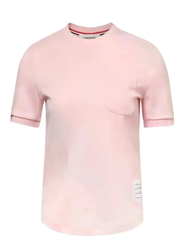 Thom Browne Short-sleeve T-shirt With Chest Pocket - Pink