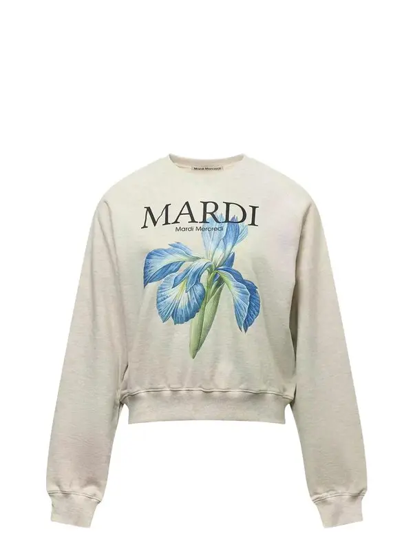 MARDI MERCREDI LES PETITES Floral-print Sweatshirt - Grey